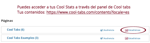 Cool Stats: Estadísticas y resultados de páginas y promociones